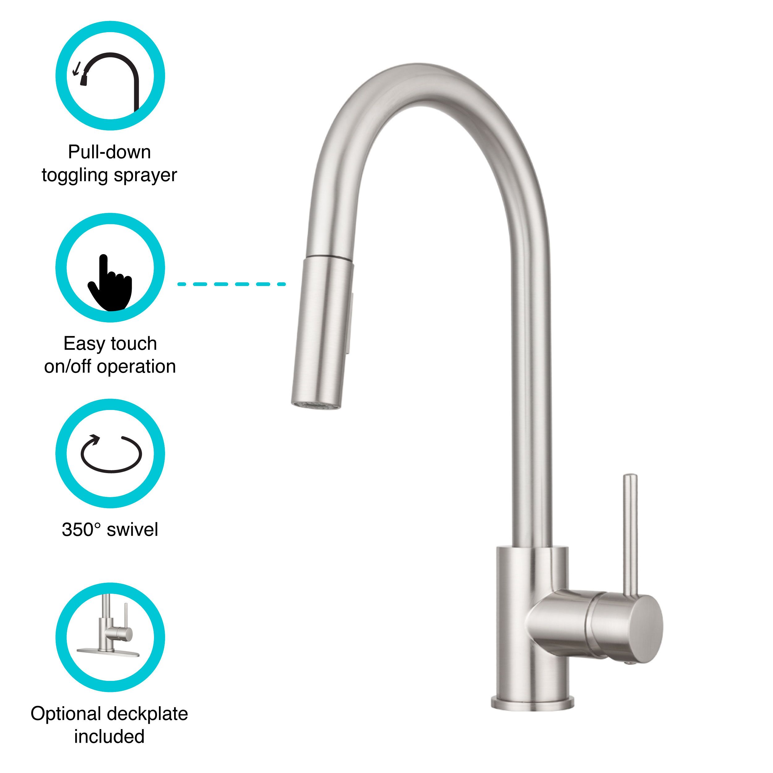 Dura Faucet Df-Nmk540-Sn Faucet - RV PARTS DEPOT